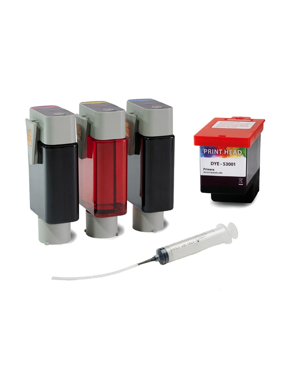 Primera 053000 - LX3000e Dye Ink Conversion Kit 3 ink tanks, print head ...
