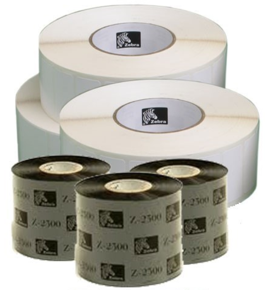 Zebra LRDOC-CLEAR, 3 rolls PolyPro 3000T Clear labels 3004428 plus 3 ...